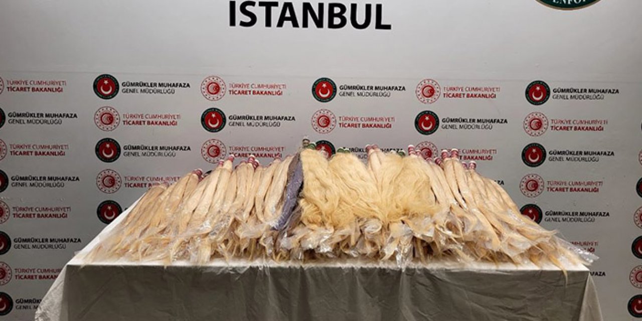 Havalimanında 54 kilo insan saçı yakalandı